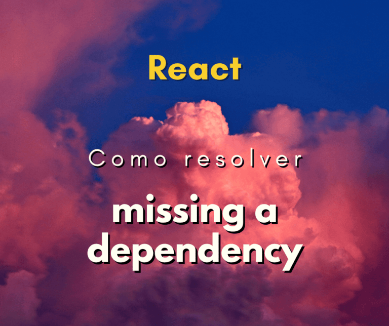Como resolver erro useEffect has a missing dependency | Hora de Codar
