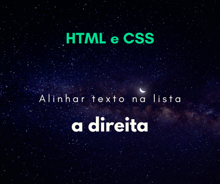 Html Como Alinhar Texto A Direita Em Uma Lista Hora De Codar