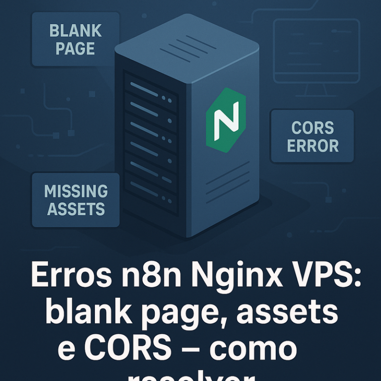 Erros n8n nginx vps: blank page, assets e CORS