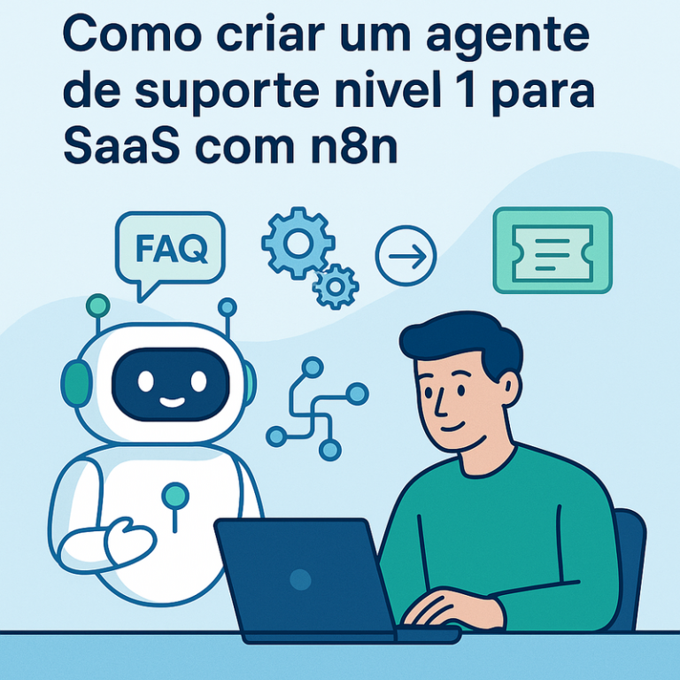 Agente de suporte nível 1 para SaaS com n8n: FAQ e tickets