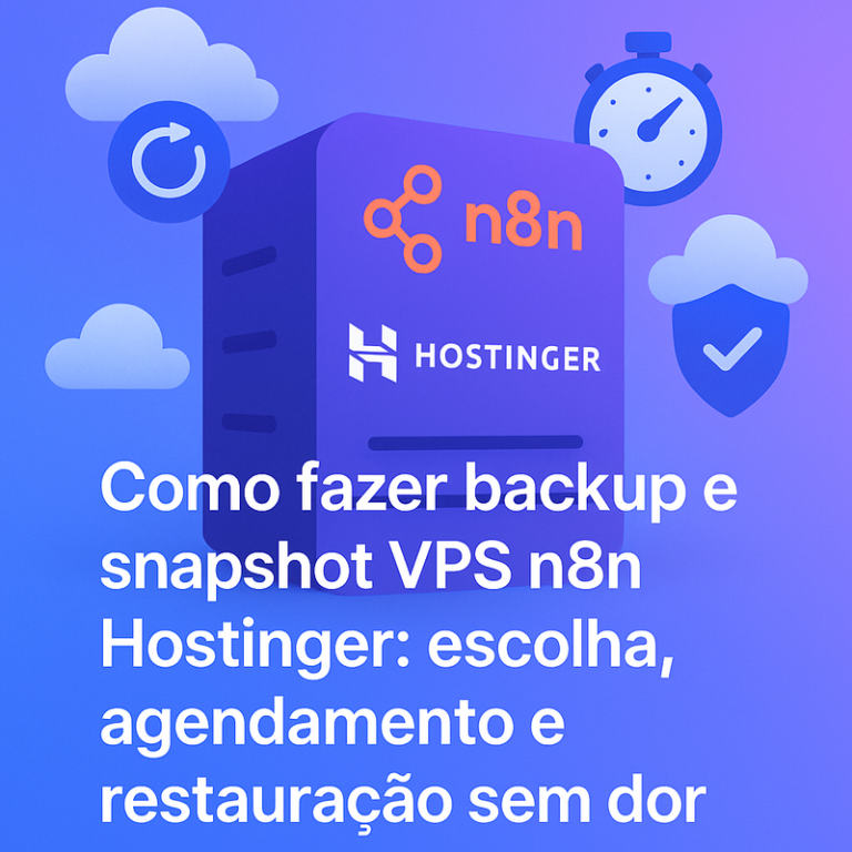 Backup e snapshot VPS n8n Hostinger: guia sem dor
