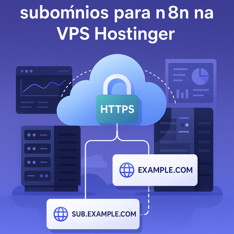 Configurar domínio e subdomínios n8n VPS Hostinger
