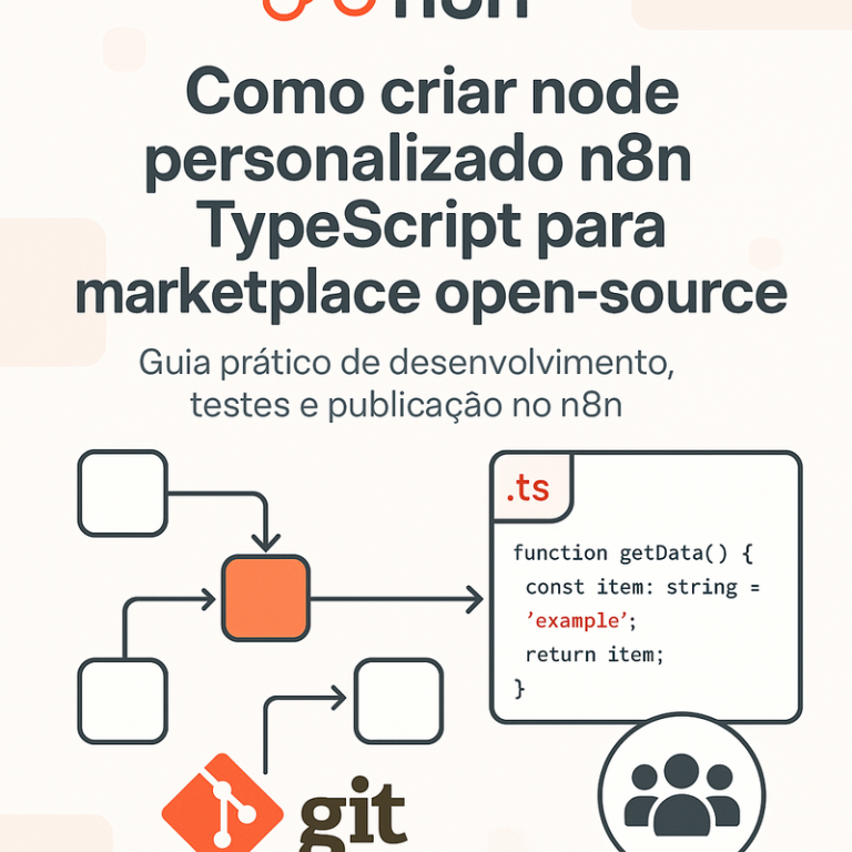 Como criar node personalizado n8n TypeScript marketplace