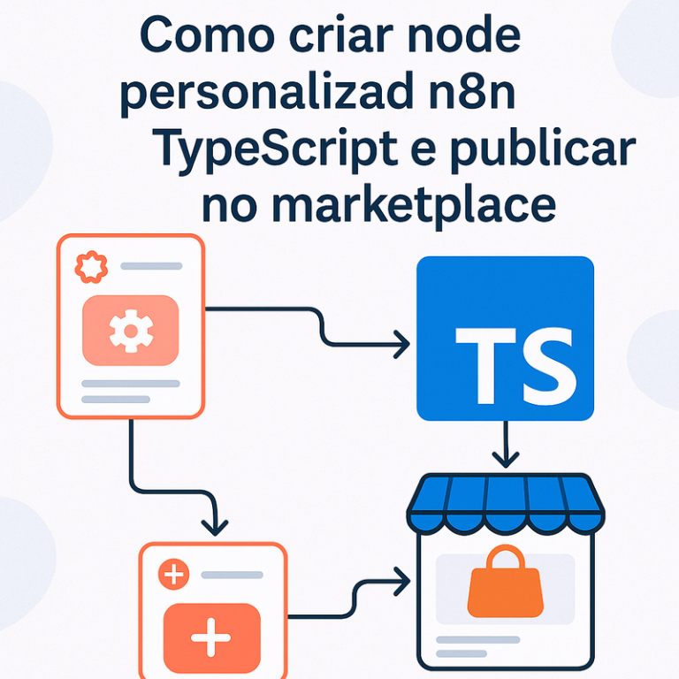 Como criar node personalizado n8n TypeScript marketplace
