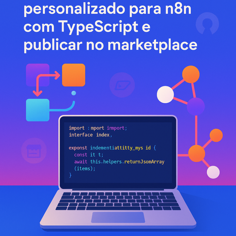Como criar node personalizado n8n TypeScript marketplace