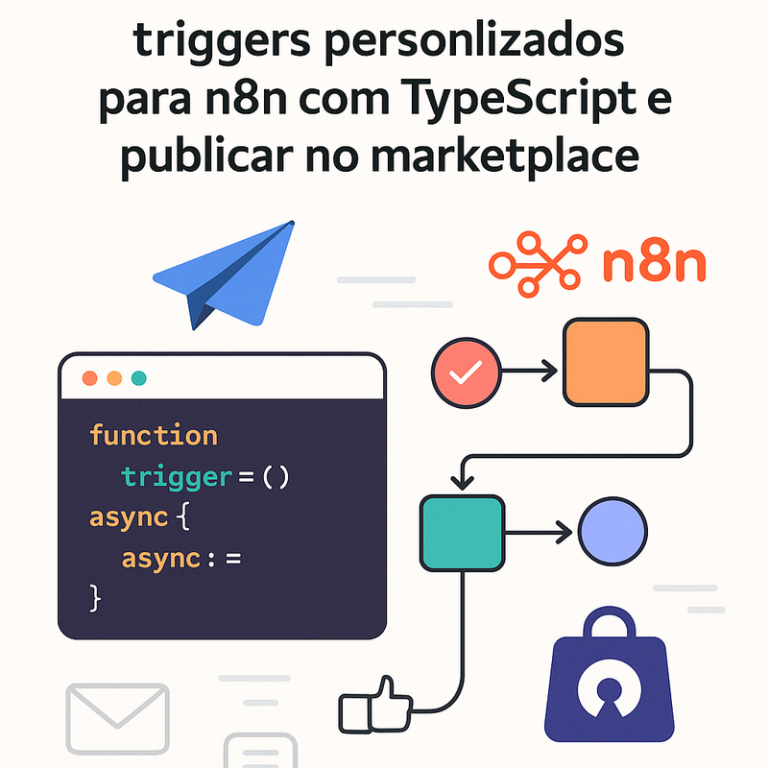 Criar nodes e triggers no n8n com TypeScript e marketplace