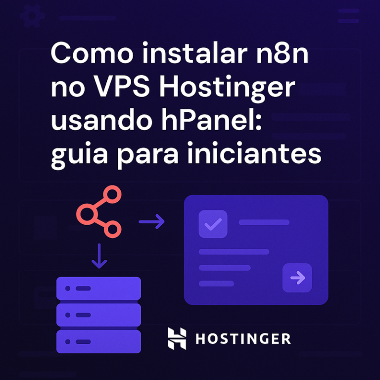 Como instalar n8n no VPS Hostinger usando hPanel