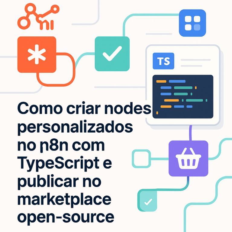 Como criar nodes personalizados n8n TypeScript marketplace