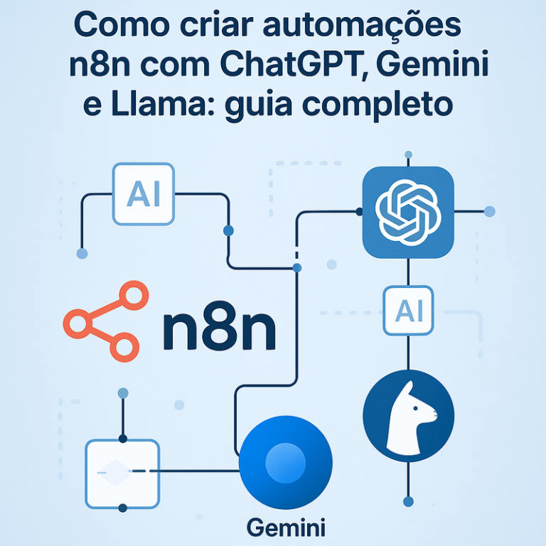 Como criar automações n8n com ChatGPT, Gemini e Llama