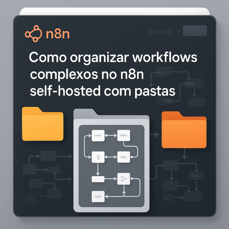 Como organizar workflows no n8n self-hosted com pastas